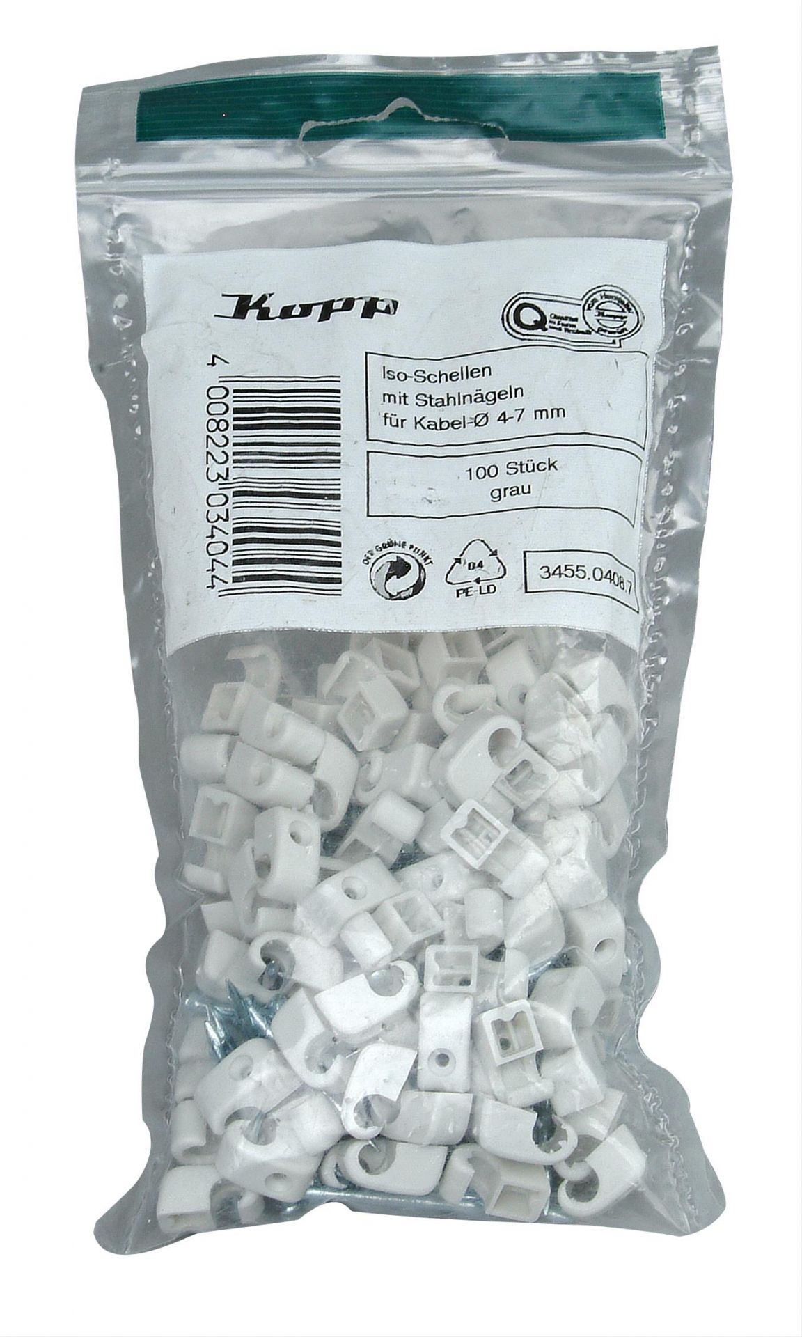 Kopp Iso-Schellen 4 - 7mm mit Stahlnadeln 100Stück bei edingershops.de