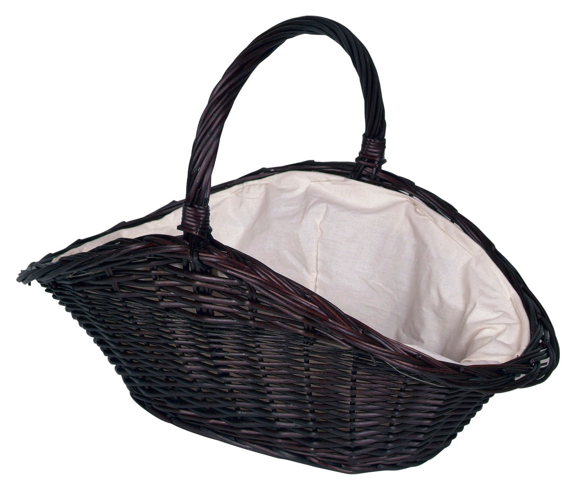 Holzkorb / Kaminholzkorb Weidenkorb Lienbacher dunkel 42x70x50cm bei ...